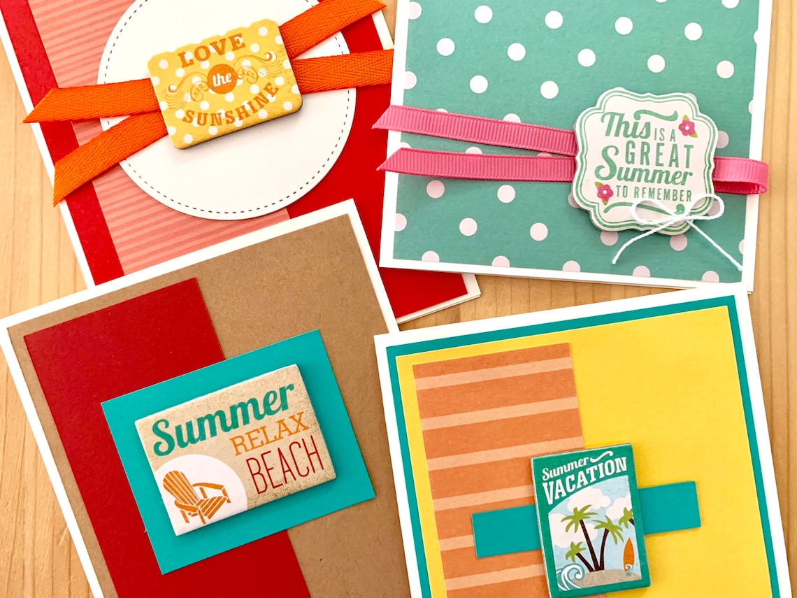 Handmade Card Set for Summer. Vacation Cards. Blank Cards for | Etsy