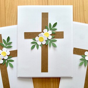 Religious Card With Cross. Handmade Cards for Easter - Etsy
