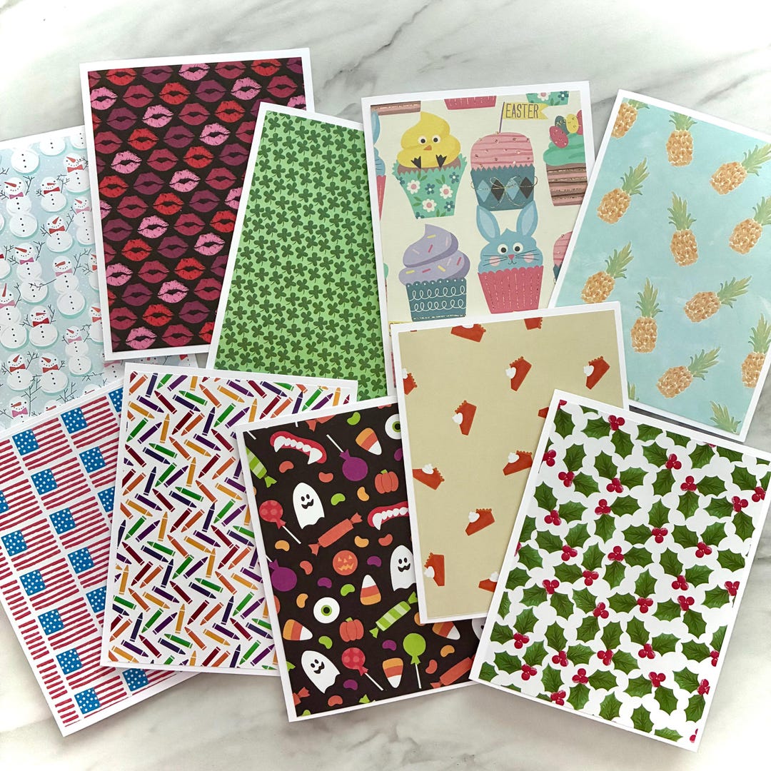 Handmade Holiday Note Card Set of 10: Seasonal Themes, All Occasions - Etsy