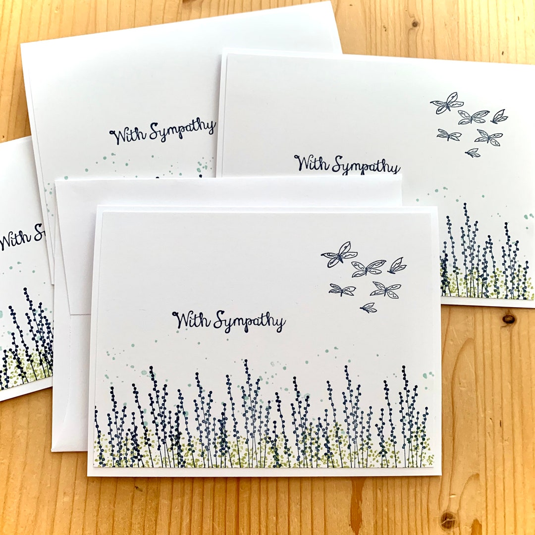 Sympathy Greeting Cards, Set of 4, Blank Inside - Etsy