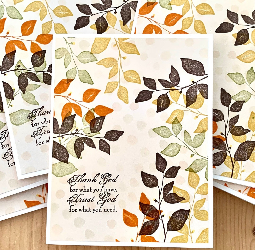 Religious Thanksgiving Cards. Set of 5. Thank God Greeting - Etsy