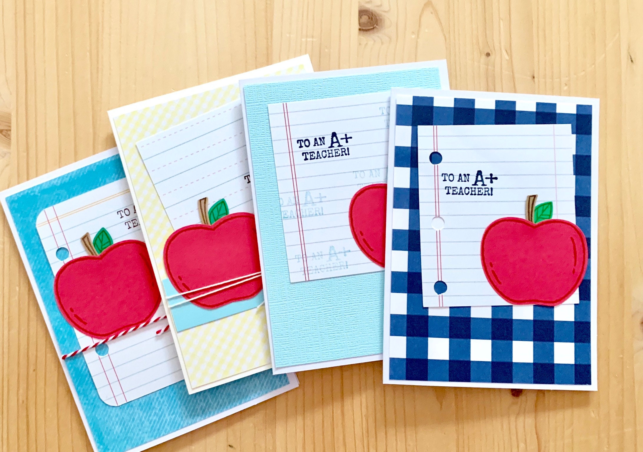 Teacher Card Thank you. To an A Teacher Apple Greeting | Etsy