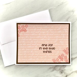 Handmade Cards, Assortment of 5 Peach Greeting Cards With Various ...