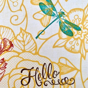Yellow Hello Cards for Any Occasion. Set of 4 Cards. Blank Inside - Etsy