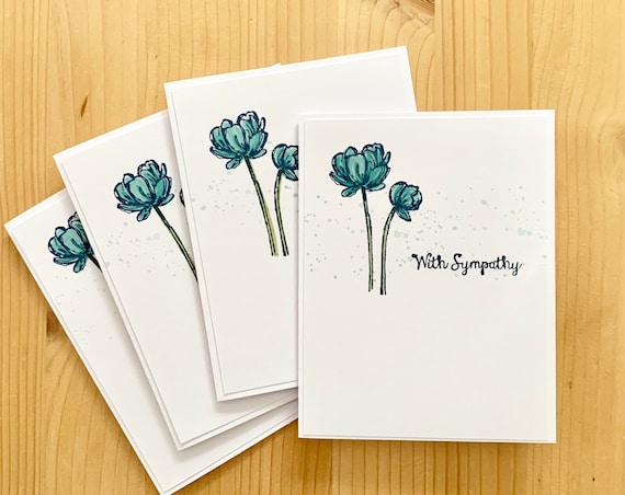 Handmade Sympathy Card Set. Blank Sympathy Greeting Card Set. | Etsy