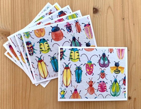 Bug Cards. Blank Bug Note Cards. Bug Party - Etsy