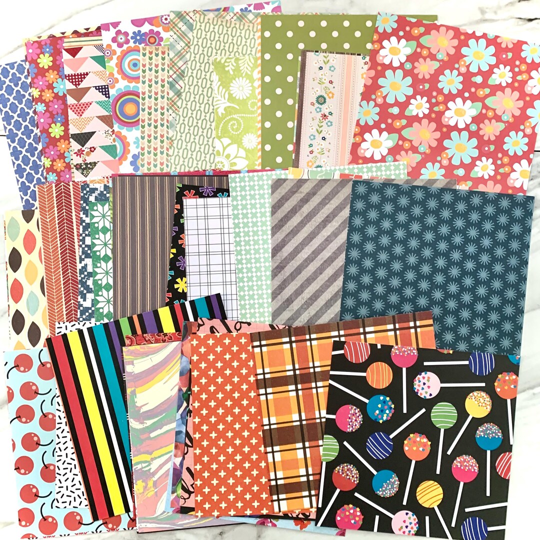 6x6 Scrapbook Papers, Set of 50. Variety Pack - Etsy