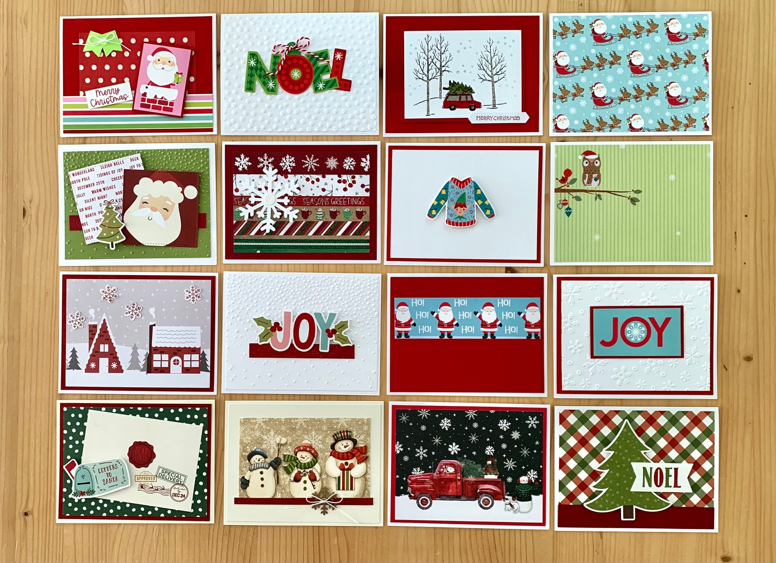 Handmade Christmas Cards. Set of 10 Holiday Greeting Cards - Etsy
