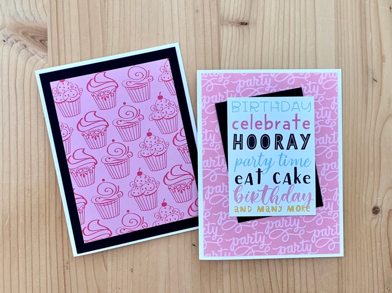 10 Handmade Birthday Cards. Blank Happy Birthday Greeting | Etsy