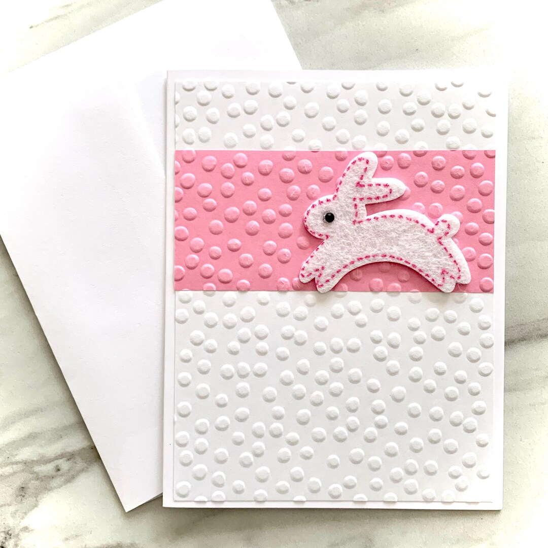 Embossed Easter Bunny Cards, Set of 5. Blank Inside - Etsy