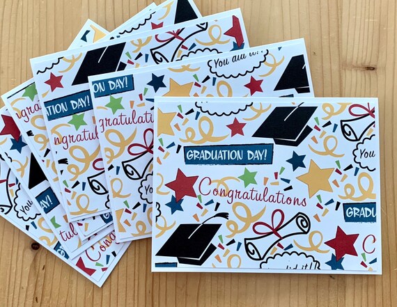 Graduation Cards. Set of 6. Congratulations Graduate Card Set - Etsy