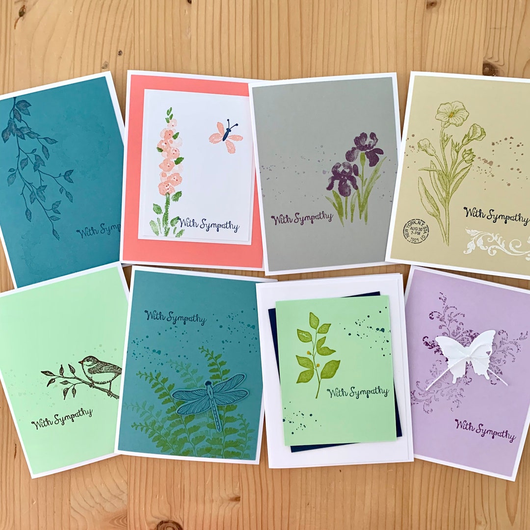 Sympathy Card Set. Handmade Greeting Card Set of 8 Sympathy Cards - Etsy