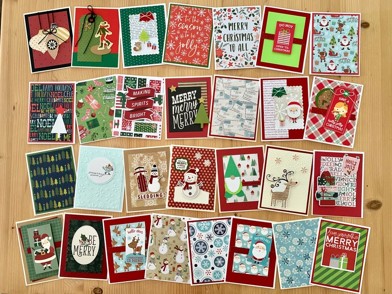 Handmade Christmas Cards. Set of 10 Holiday Greeting Cards - Etsy