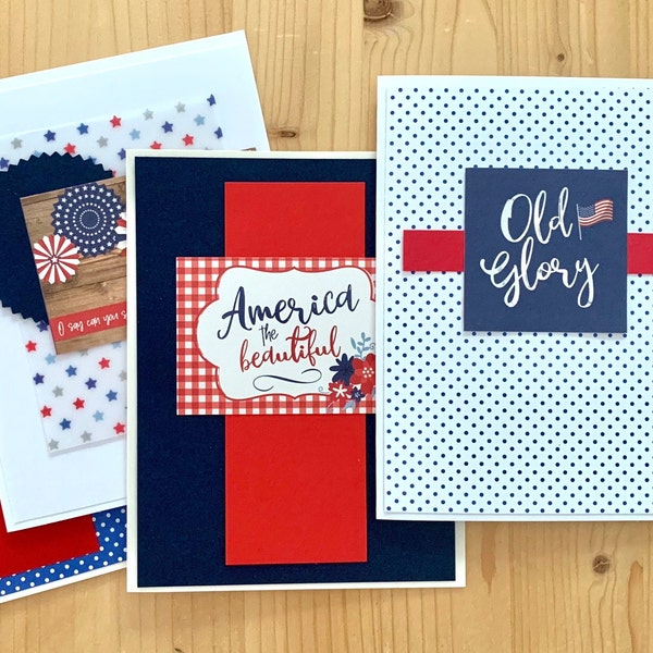 Handmade Patriotic Cards - Etsy