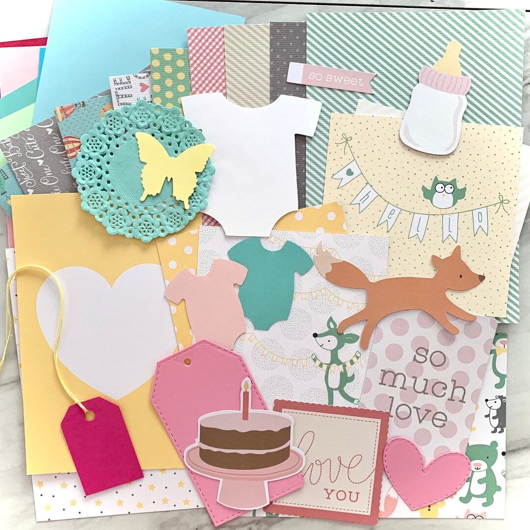 Baby Ephemera, 100 Pieces. Baby Book, Junk Journal Papers and Die Cuts ...