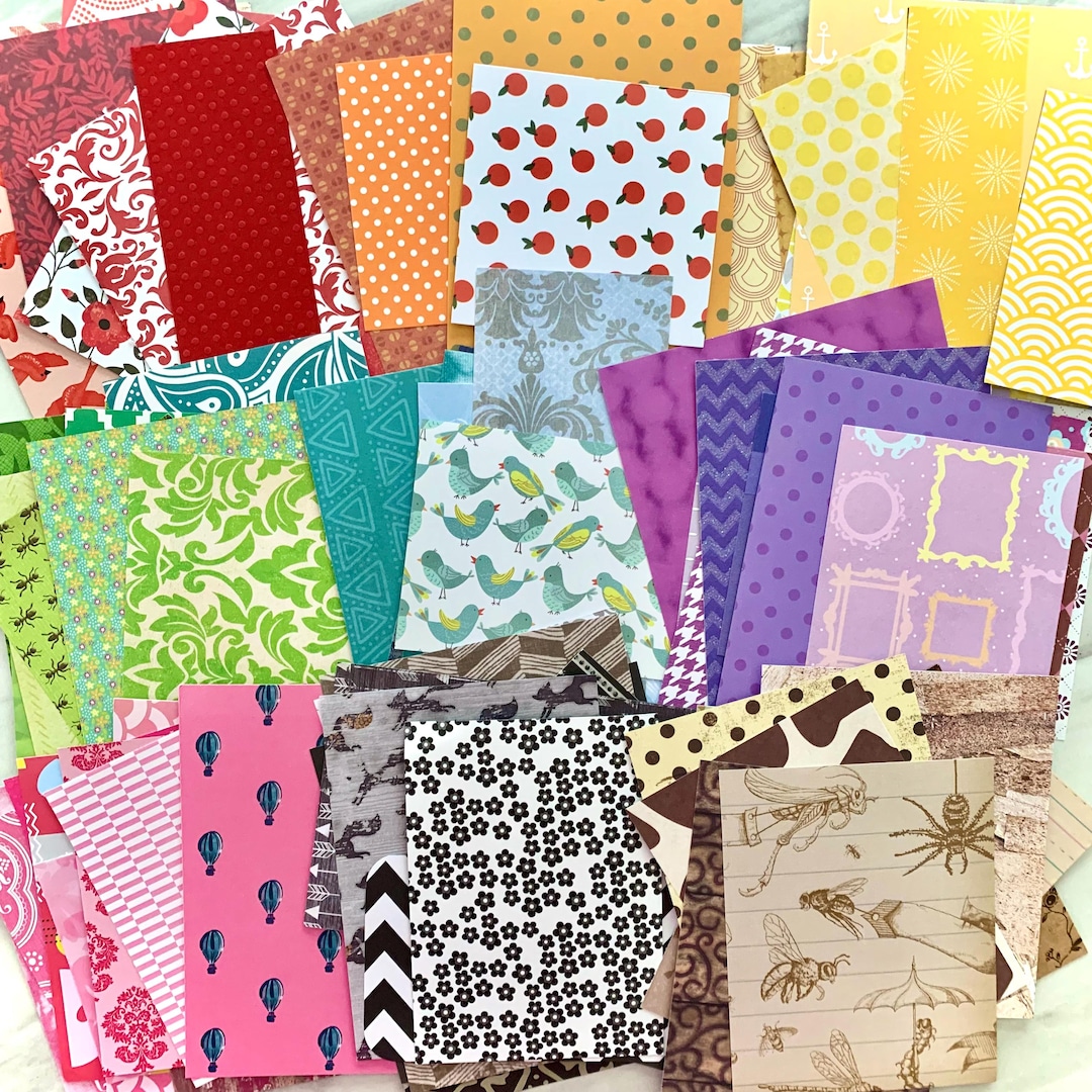 Scrapbook Paper Pieces: Pack of Sample Sizes for Junk Journaling, Art ...