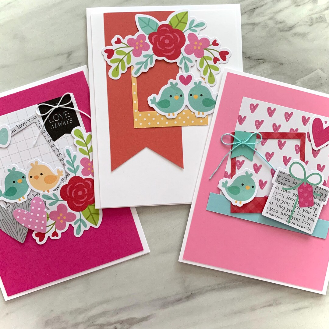 Love Bird, Valentine Cards. Set of 3. Blank Inside - Etsy