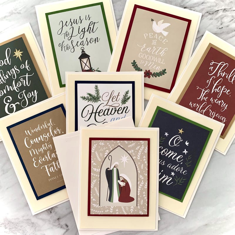 Religious Christmas Cards - Etsy