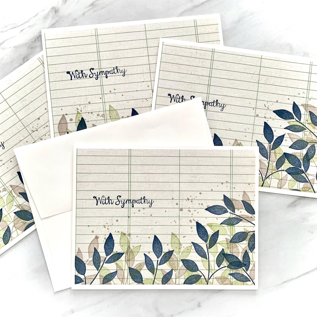 4 Handmade Sympathy Cards. Blank Sympathy Card Set. Condolence Cards - Etsy