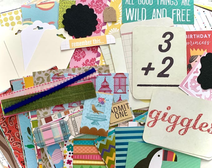 Scrapbook Papers, 130 Pieces of Paper Ephemera for DIY Projects. Junk ...