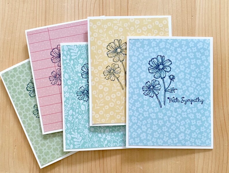 Blank Sympathy Greeting Card Set. Condolence Cards | Etsy