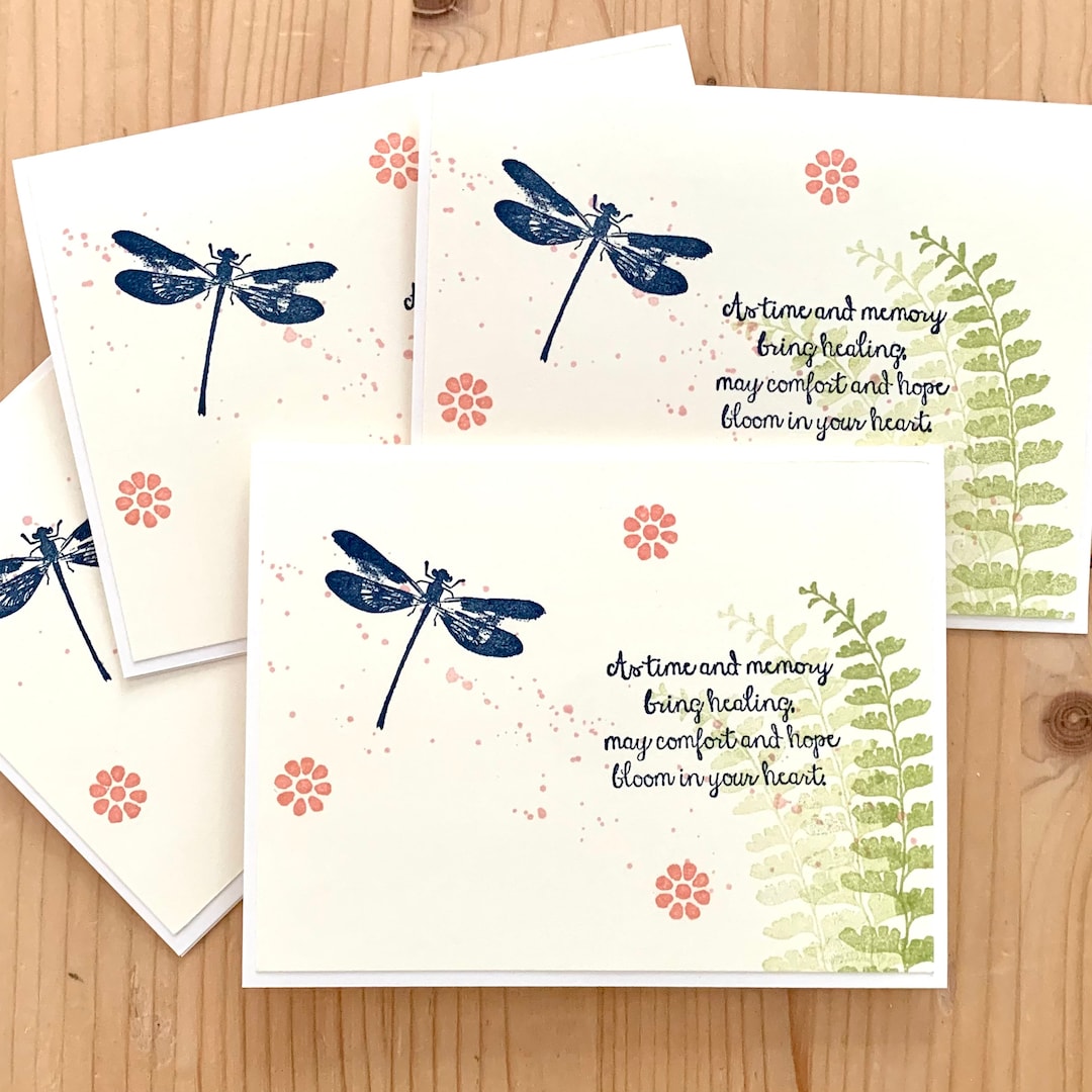 4 Handmade Sympathy Cards. Blank Sympathy Greeting Card Set - Etsy