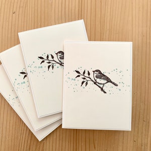 Bird Note Cards, Set of 4 or 10. Handmade Greeting Cards, Blank Inside ...