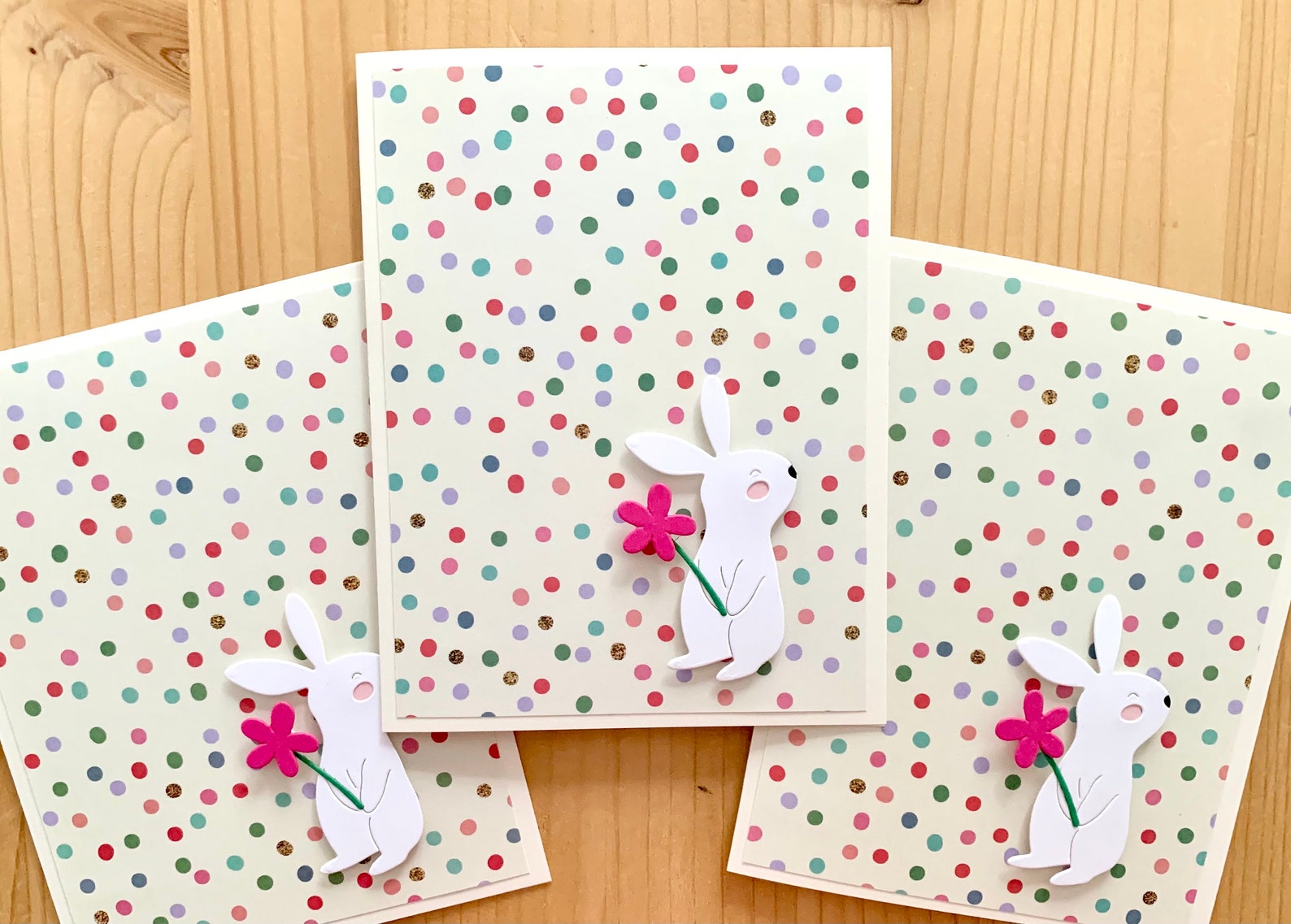 Easter Bunny Card. Handmade Spring Greeting Card Featuring 3D - Etsy