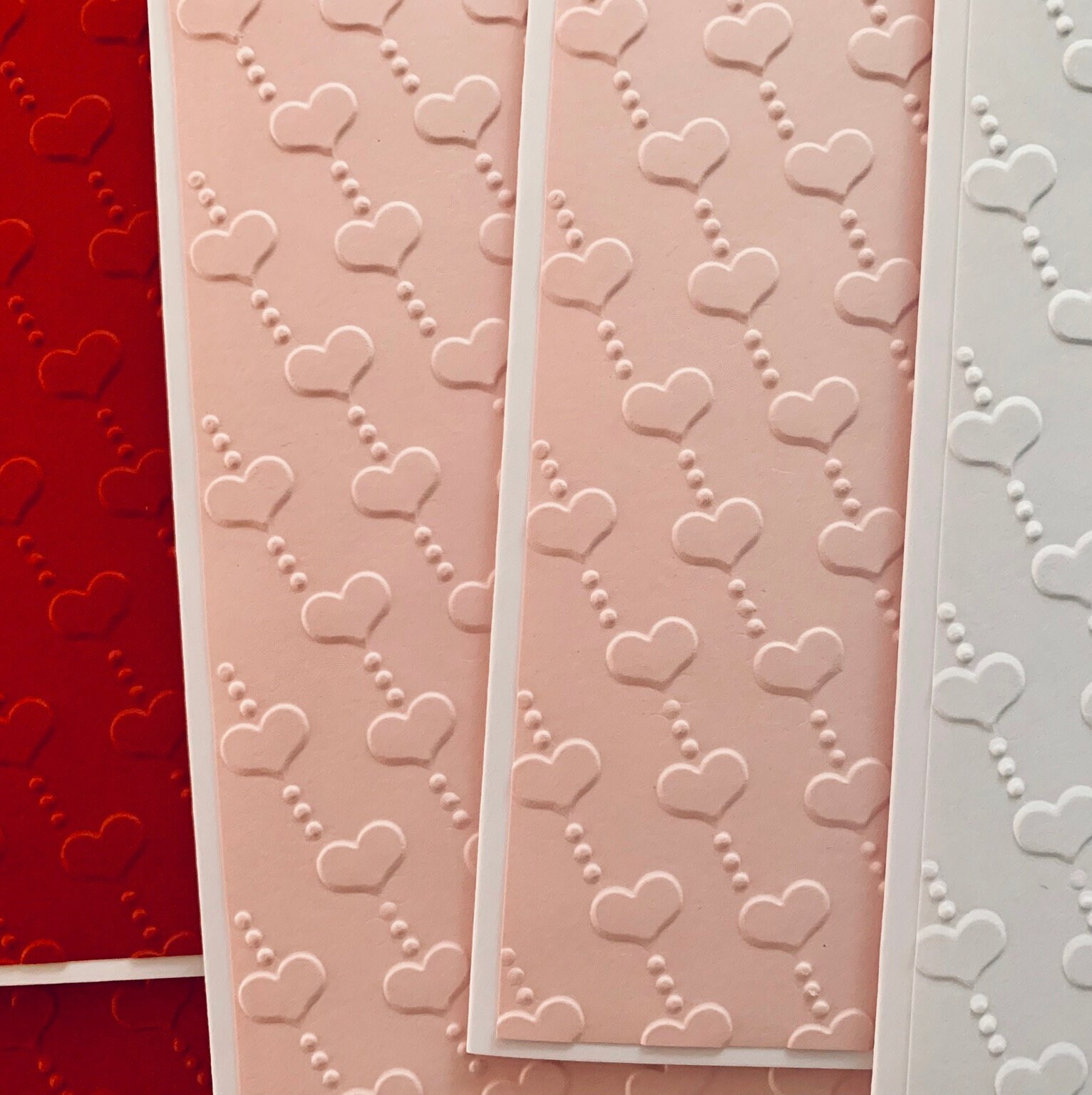 Embossed Heart Cards. Blank Note Cards for Valentines Day, Love, or ...
