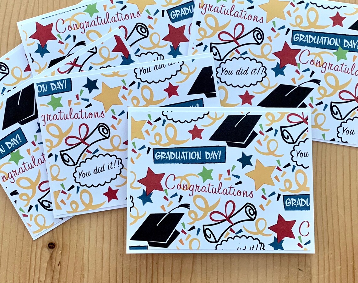 Graduation Cards. Set of 6. Congratulations Graduate Card Set - Etsy