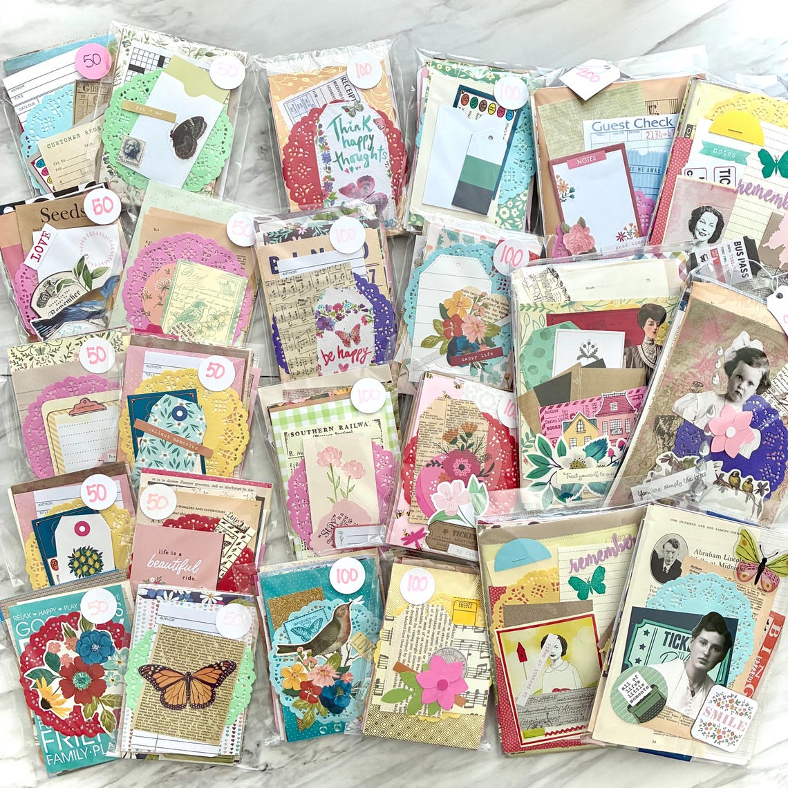 Ephemera Paper Pieces for Junk Journals and Scrapbooking: Scrap Packs ...