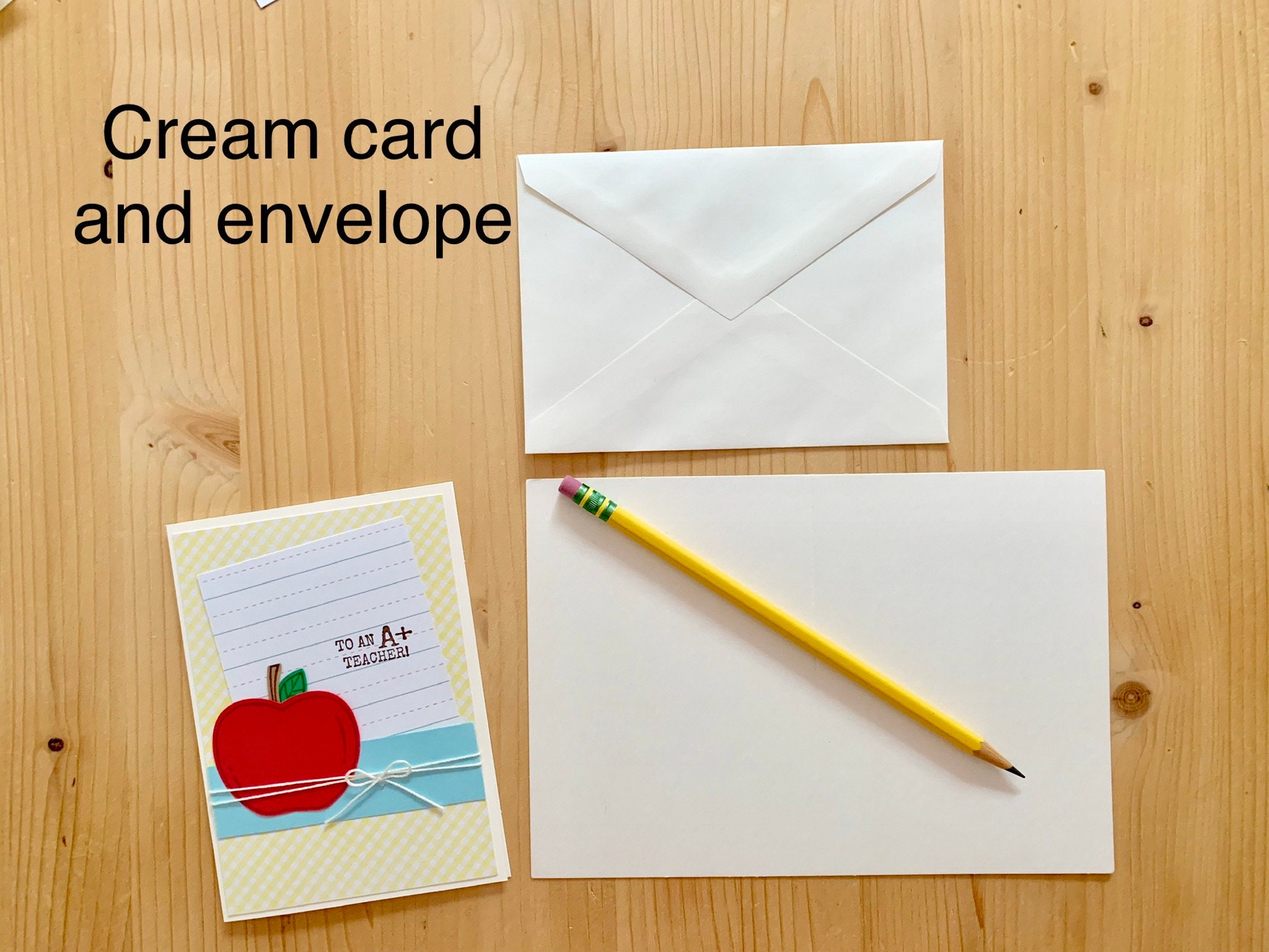 Teacher Card Thank you. To an A Teacher Apple Greeting | Etsy