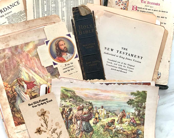 Vintage Bible Pages and Illustrations. 100+ Pieces of Religious ...