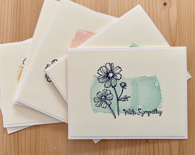 6 Handmade Sympathy Cards. Blank Sympathy Card Set. Condolence - Etsy