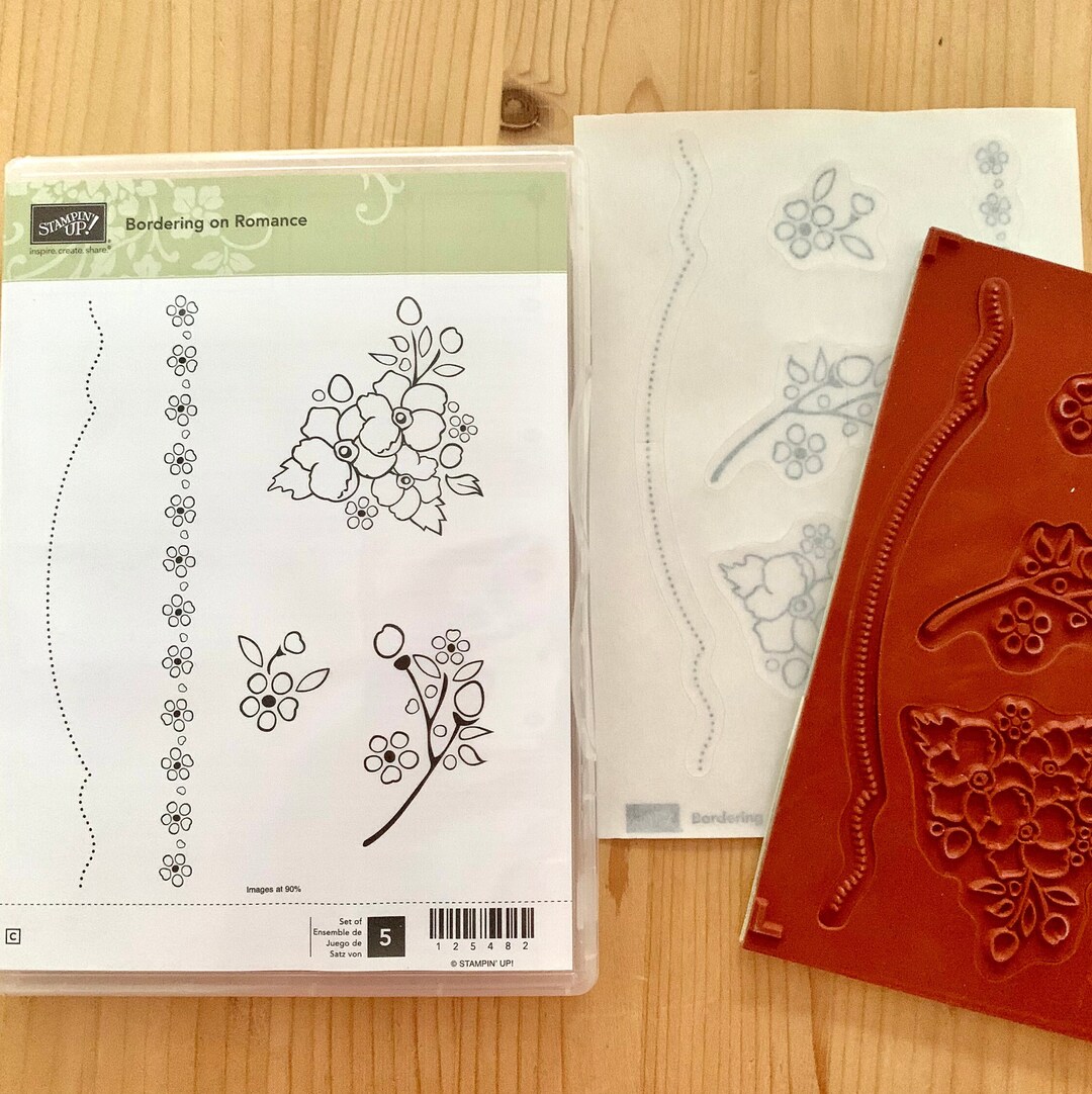 Stampin'up! Bordering on Romance. Clear Mount Stamp Set #1125482 - Etsy