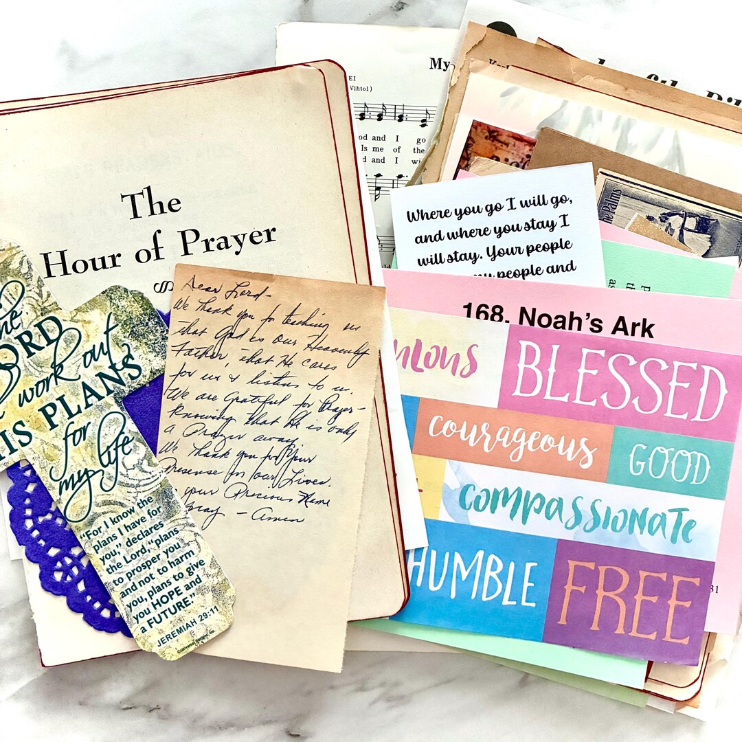Christian Ephemera for Bible Journaling. 70 Pieces. Vintage Bible Pages ...