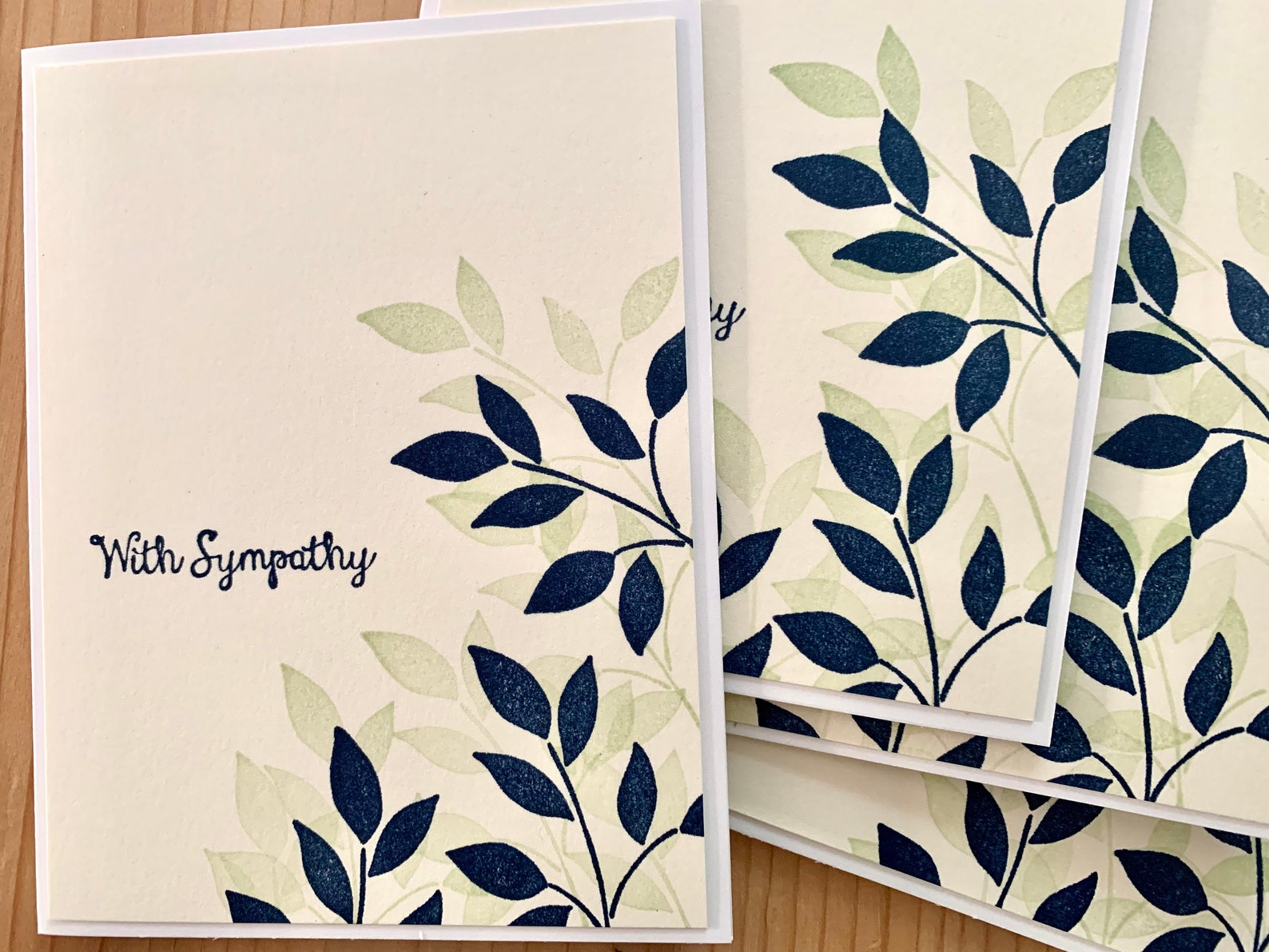 Sympathy Cards. Set of 4 Blank Handmade With Sympathy - Etsy