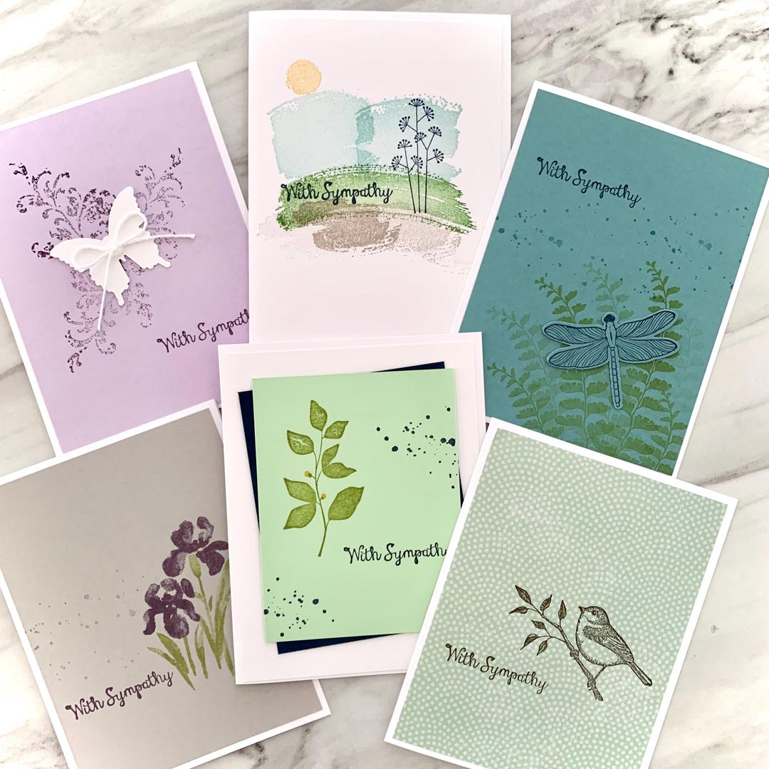 Sympathy Card Set. Handmade Greeting Card Set of 6 Sympathy Cards - Etsy