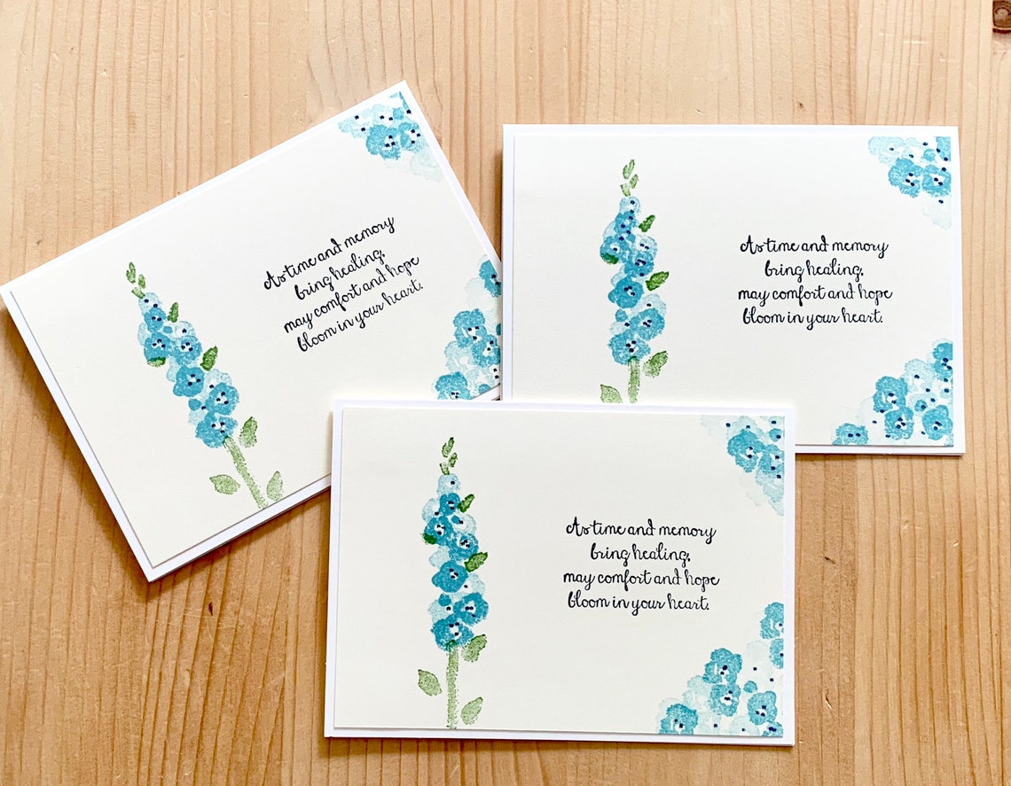 6 Handmade Sympathy Cards. Blank Sympathy Greeting Card Set - Etsy