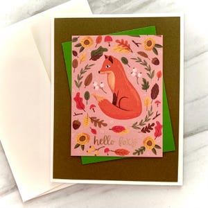 Set of 3 Fall and Thanksgiving Cards. Hello Foxy, Oh My, I'm Nuts About ...