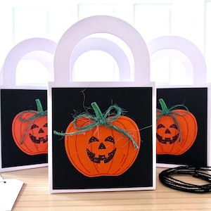 Halloween Treat Bag. MINI Halloween Pumpkin Party Favor or Treat Bag ...