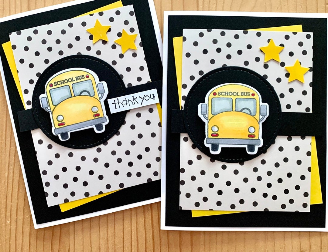 School Bus Thank You Card. School Bus Driver Gift Card Holder - Etsy