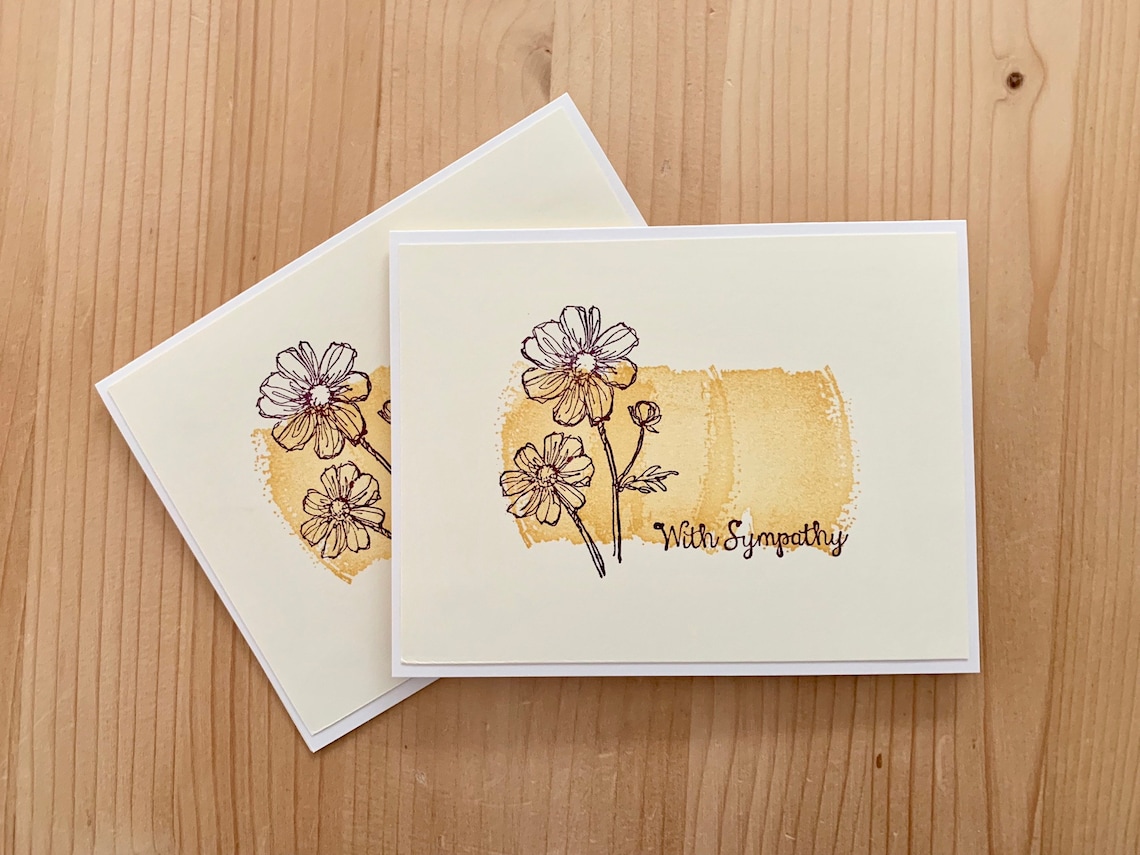6 Handmade Sympathy Cards. Blank Sympathy Card Set. Condolence - Etsy