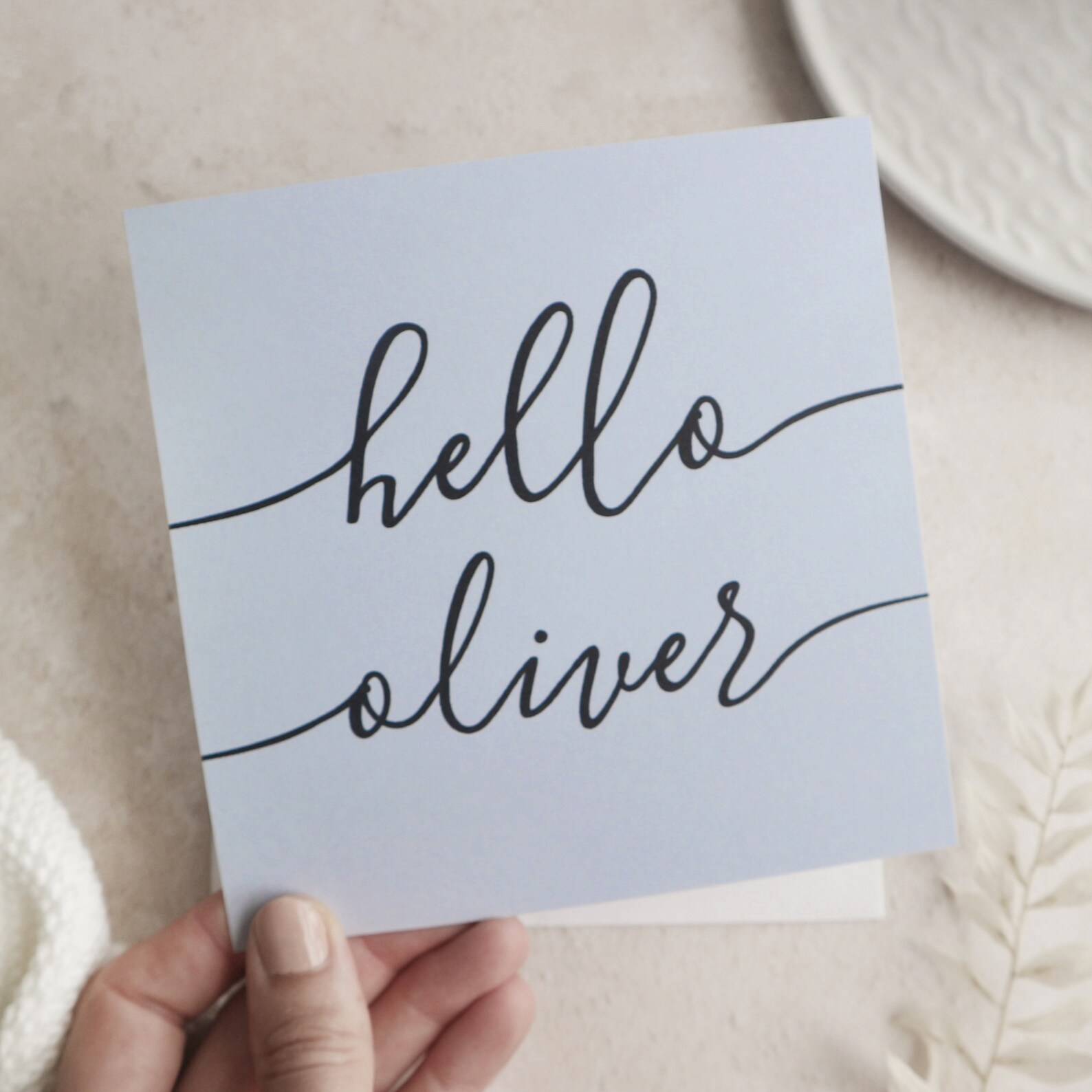 Personalised New Baby Name Card New Baby Gift New Baby Card | Etsy