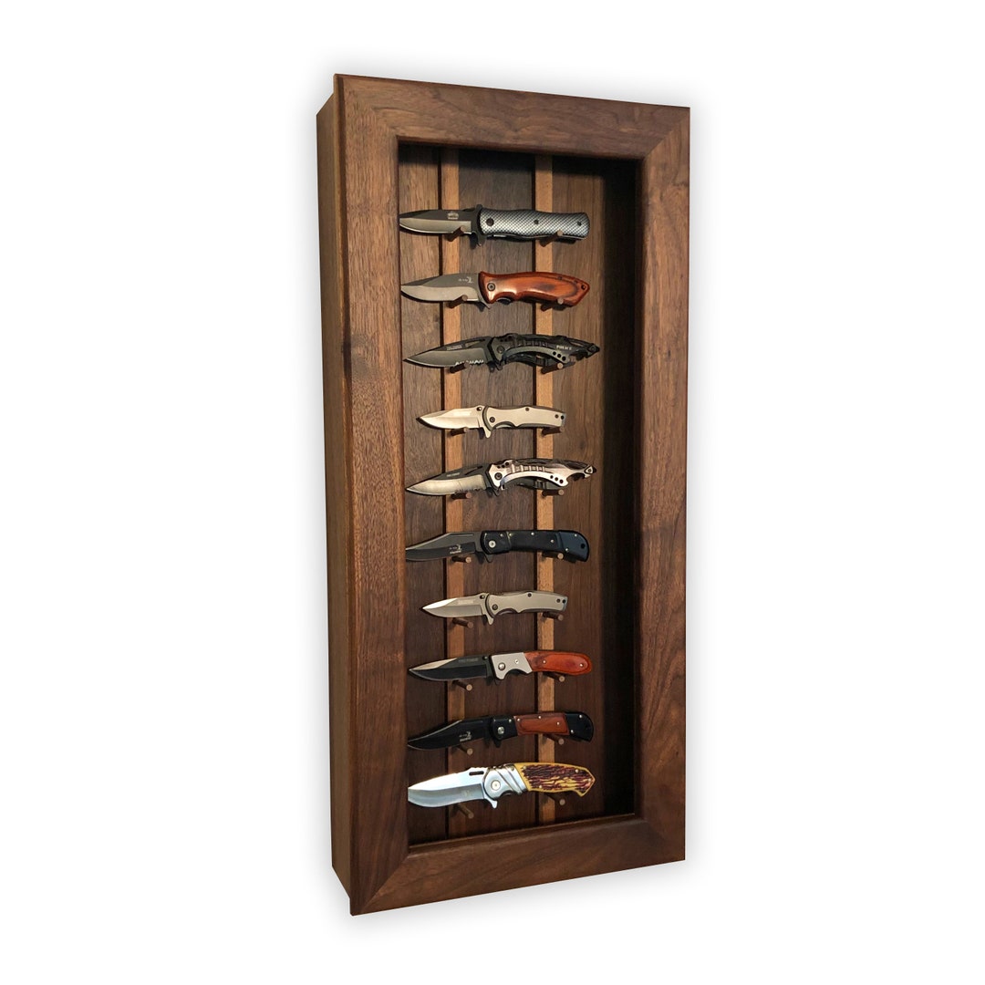 Walnut Knife Display Case - Etsy