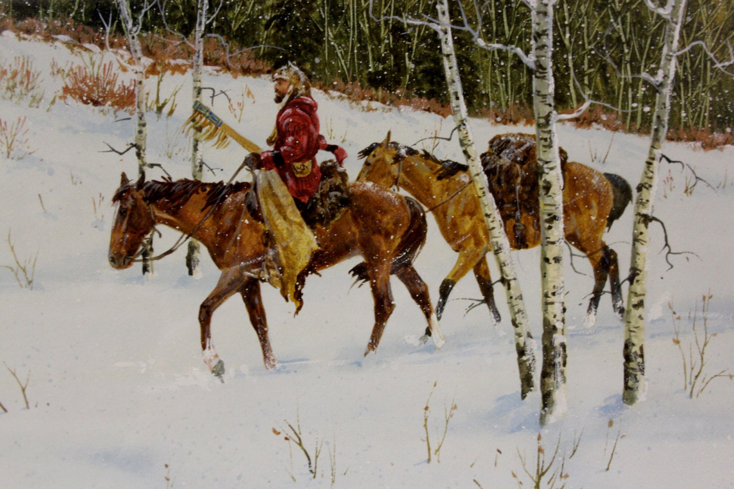 Western Artist: Ron Stewart, Water Color Painting, "solitude", Ca 1976 ...