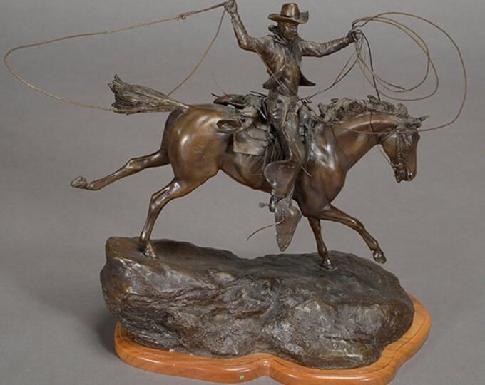 Western Artist, James Regimbal, Bronze Sculpture “the Roper”, 1/50, Ca ...