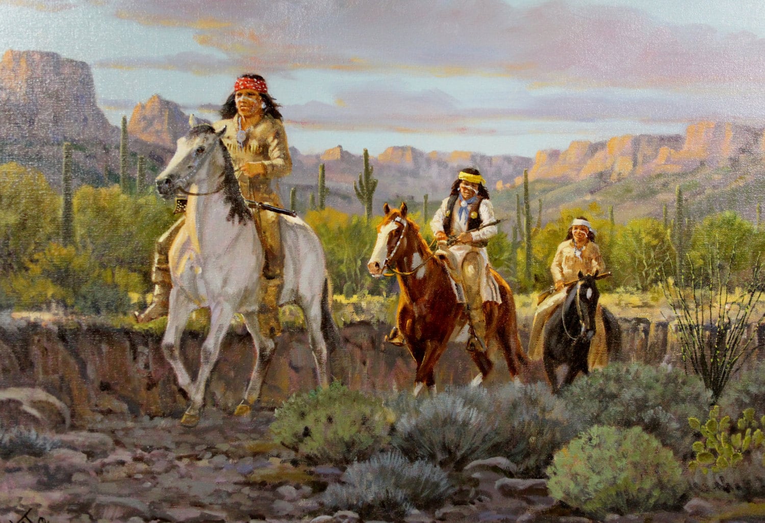 American Western Artists Oil Paintings