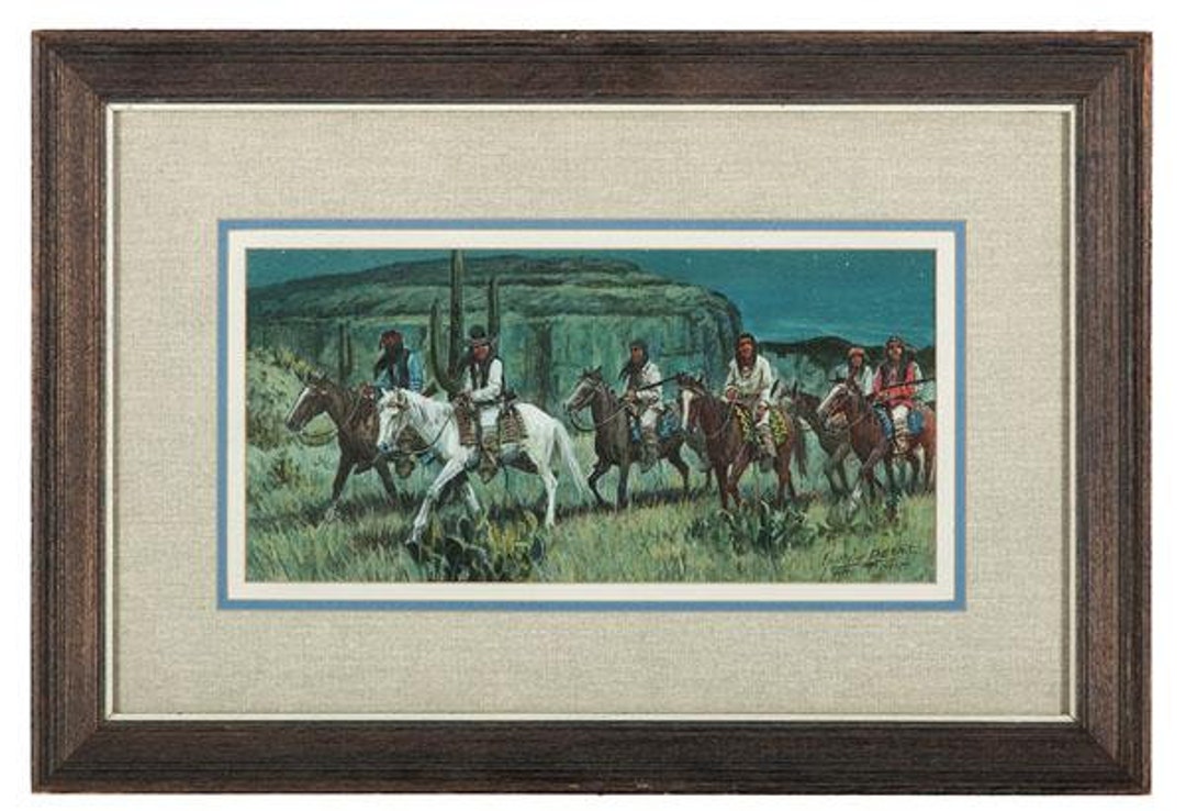 Western Artist, Austin Deuel, (american, B 1939-)," Wai Taica ...