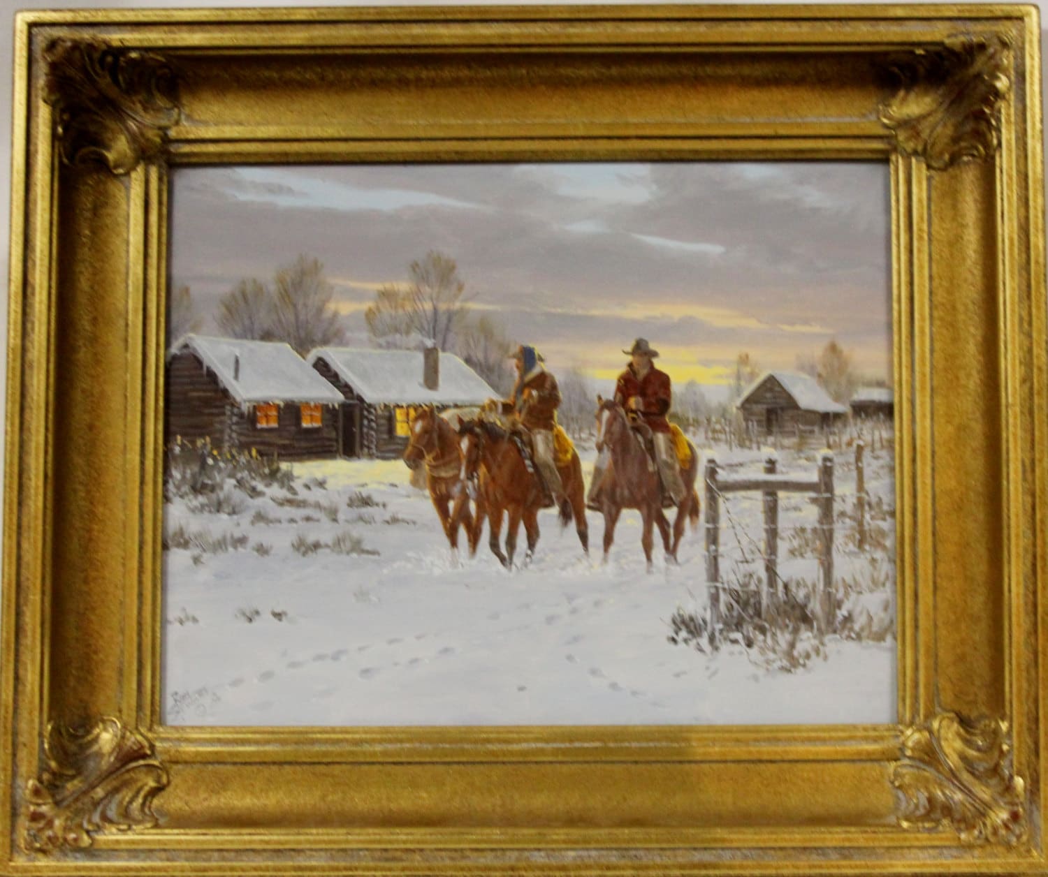 Western Artist Ron Stewart Oil Painting on Board Entitled - Etsy